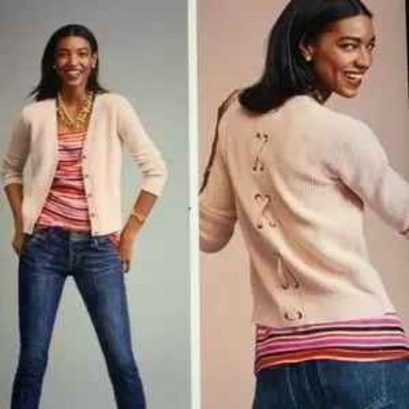 CAbi | Sweaters | Cabi Size M Blush Pink Eliza Cotton Cardigan Sweater ...